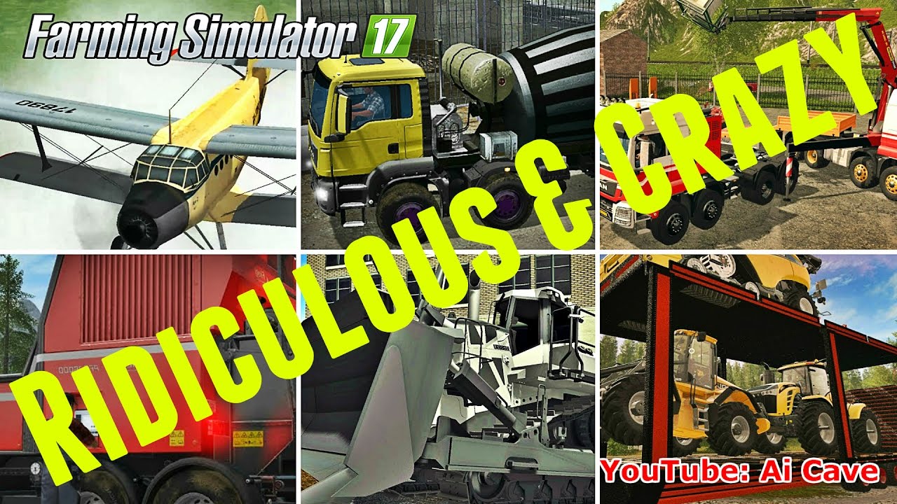 Farming Simulator 2017 MOST CRAZY RIDICULOUS MODS - Construction ...