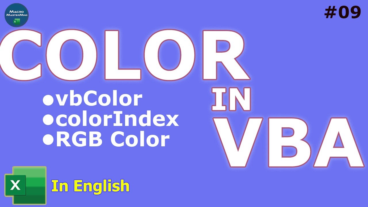 Color Colorindex Vbcolor In Excel Vba🔥 Beginners Tutorial In English Macro Mastermind