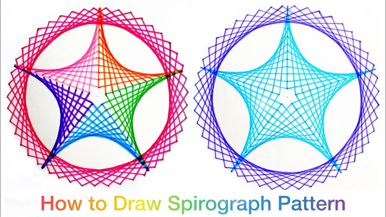 How To Draw 3d Geometric Patterns ️ Spirograph Pattern Tutorial ⚛️