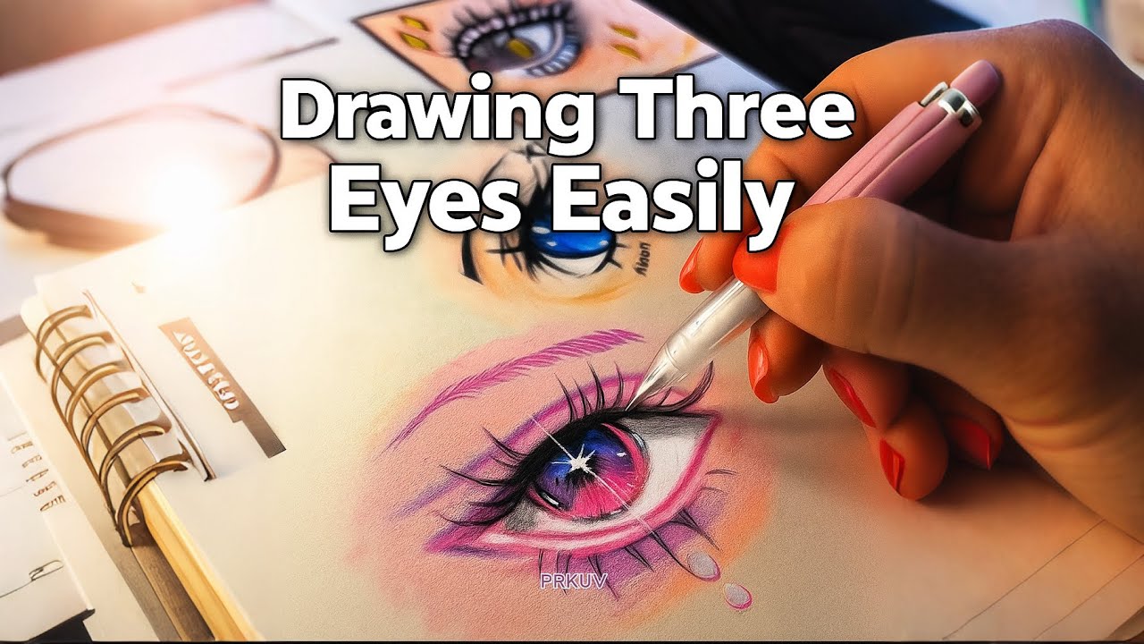 How to Draw Three Beautiful Eyes Easily | Step-by-Step Eye Drawing ...