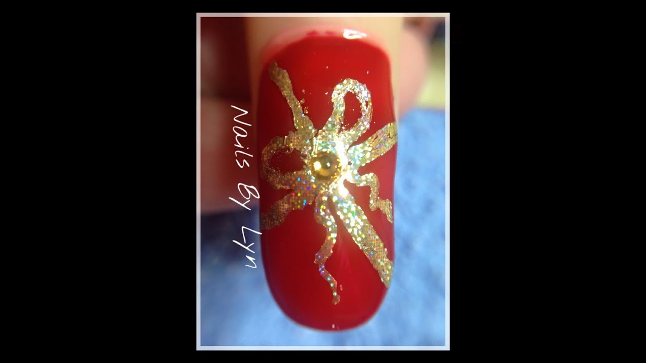 Gel Polish Nail Art: Christmas Parcel - YouTube