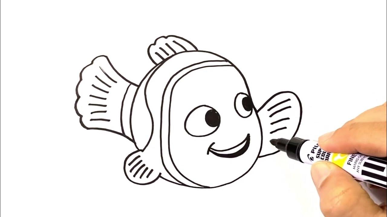 How To Draw Nemo From Finding Nemo Easy Step By Step Youtube