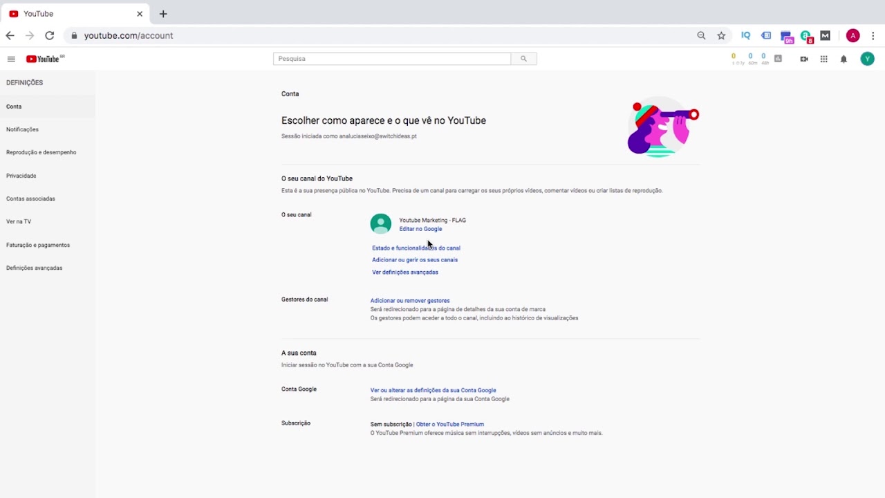 Como Criar Um Canal No Youtube Do Zero Youtube