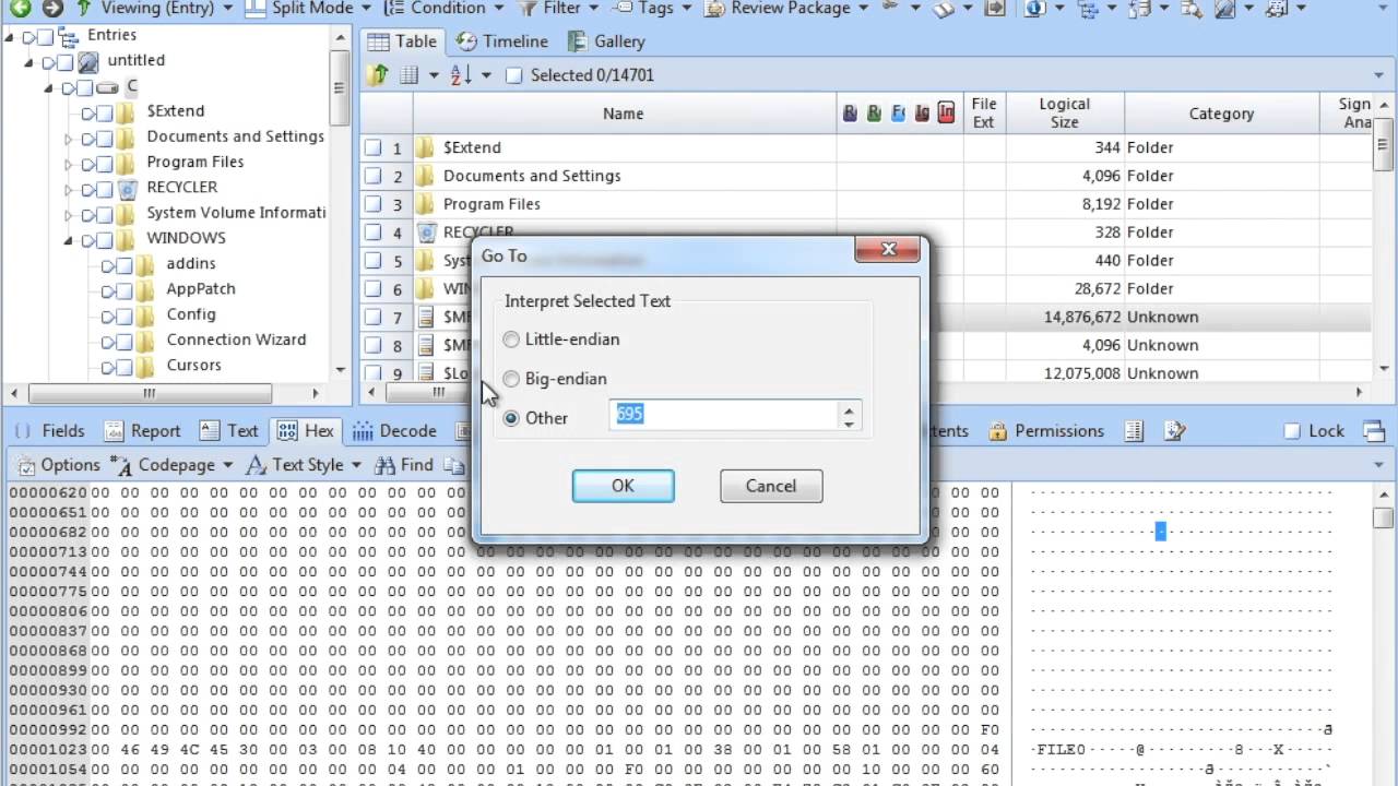 MFT Tutorials - Analyse the header, name attribute and standard ...