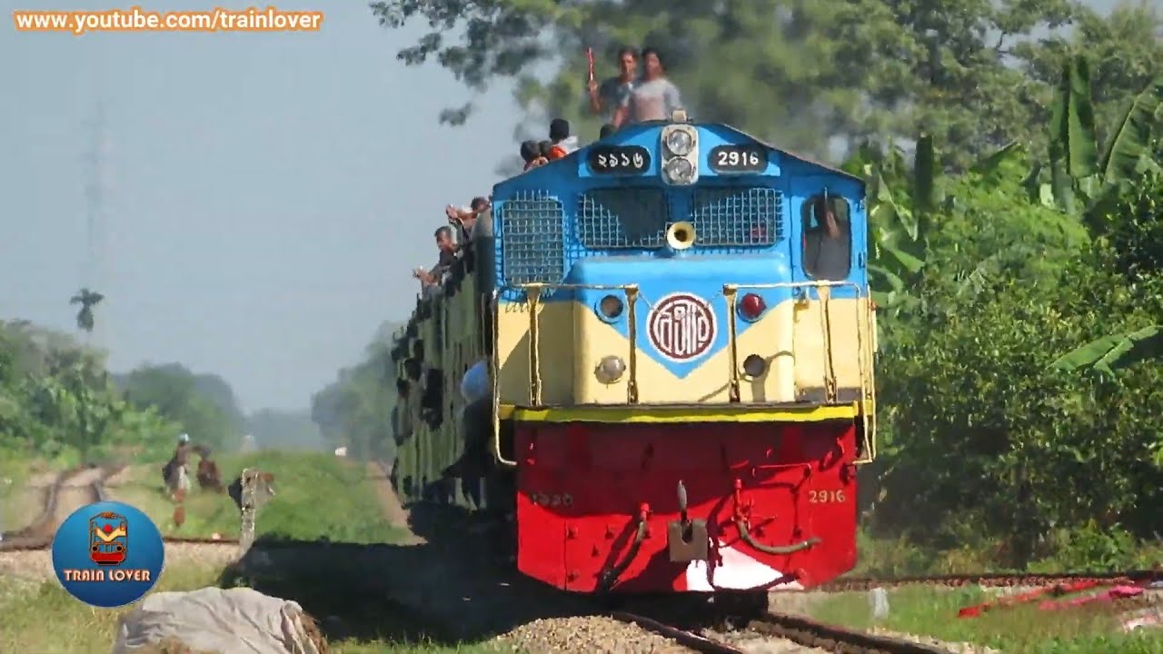 sylhet dhaka train kalni express speedy kaloni express passing with ...