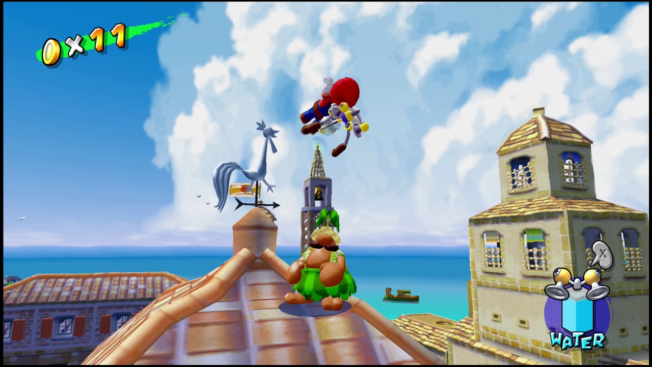 Super Mario Sunshine - Delfino Plaza: Chuckster on the Roof - YouTube