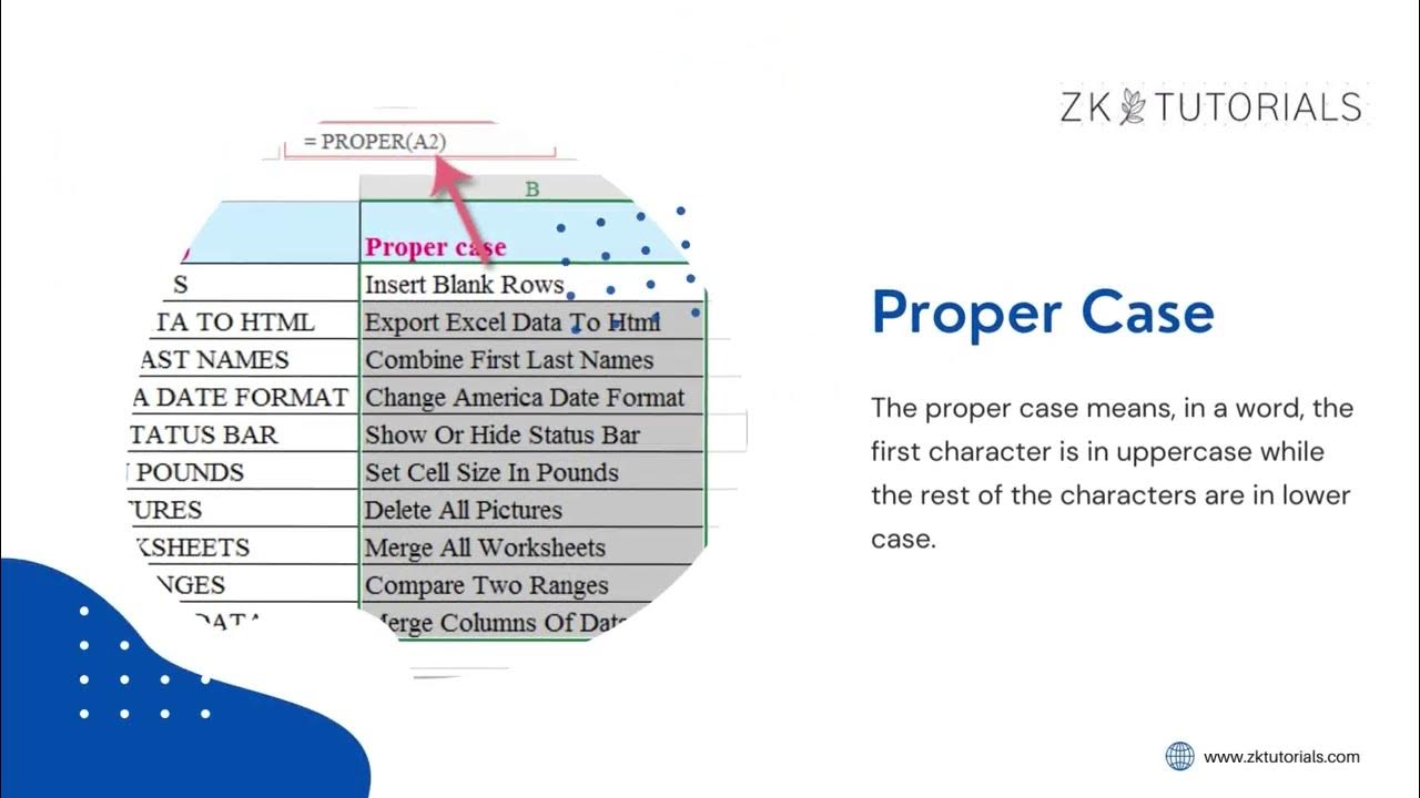 4 4 Proper Case In Excel First Letter Capital YouTube 4-4-proper-case-in-excel-first-letter-capital-youtube