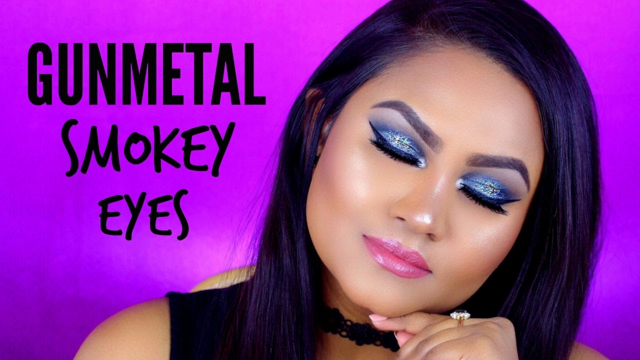 GUNMETAL SMOKEY EYES Makeup Tutorial | BeautybyIsh - YouTube