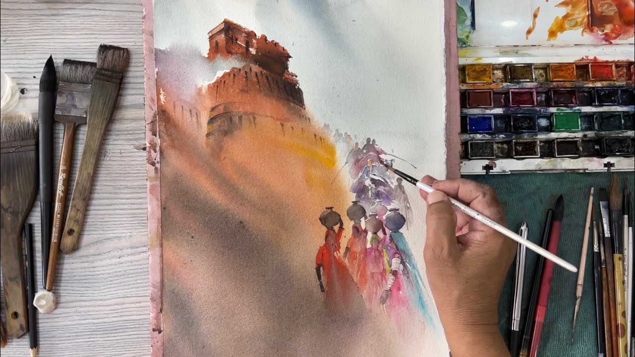 Let's see how I paint the desert ! - YouTube