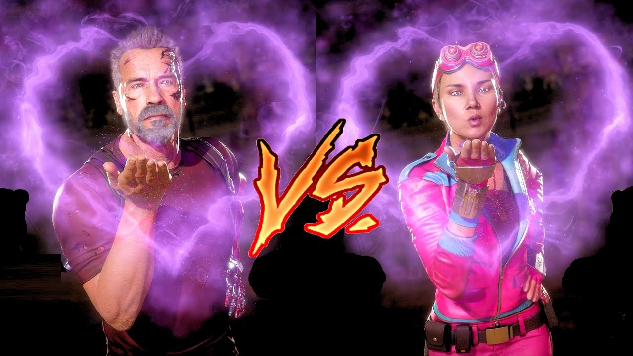 MK11 Terminator VS Real Female Victory Poses (Side by Side Comparison ...