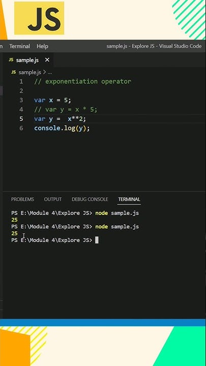Exponentiation operator in Javascript #webdesign #codewithharry #javascript #css #js - YouTube