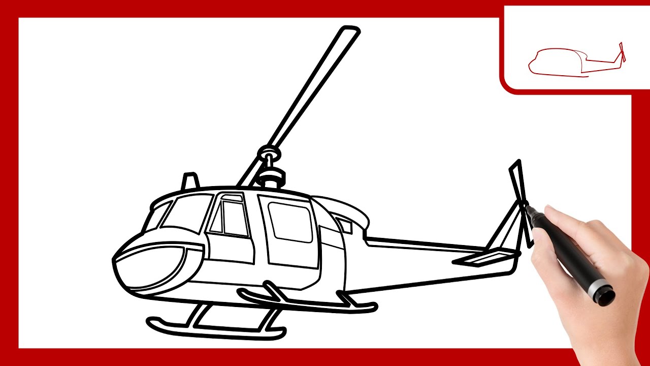 🚁🎨 How to Draw a Helicopter Step by Step | Easy Tutorial - YouTube