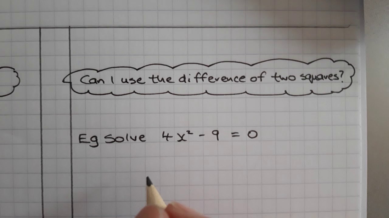 Year 11 Solving a quadratic equation using factorising 2 - YouTube