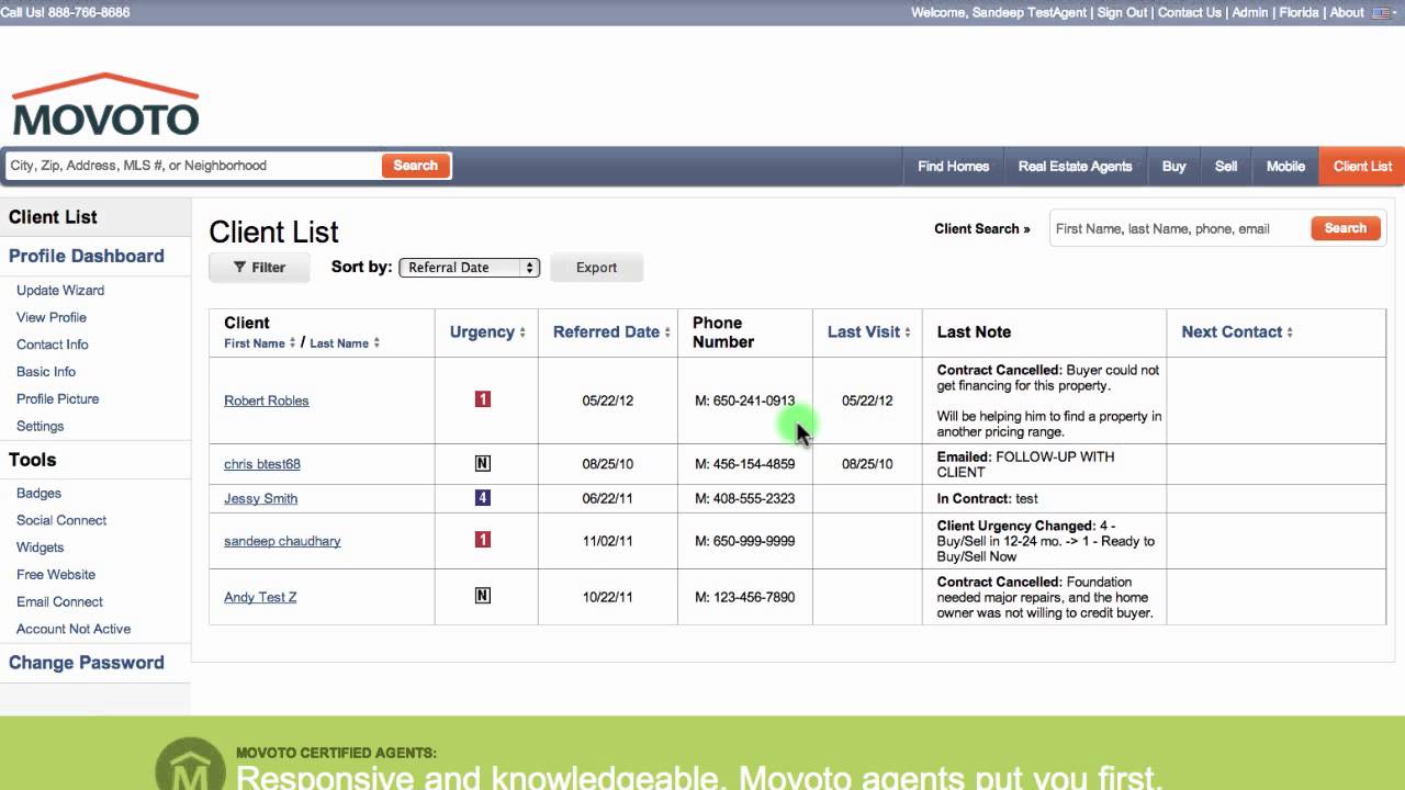 Movoto Last Visit Column - YouTube
