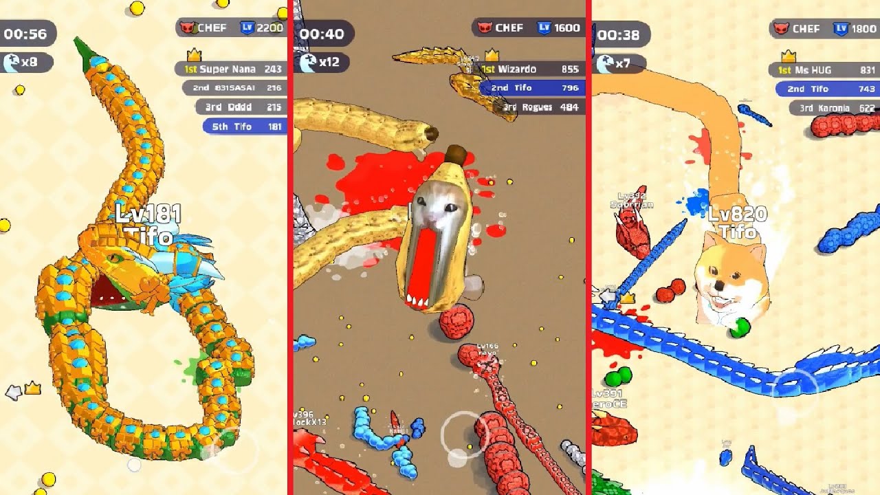 Snake Clash Big Long Snake - ALL BOSSES (New Epic Rare Snake) - YouTube
