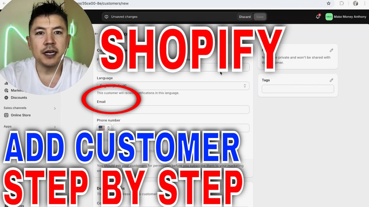 How To Manually Add Customer To Shopify Account 🔴 - YouTube