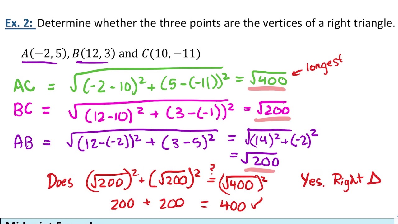 Precalculus Algebra - 2.1 Distance & Midpoint on the Coordinate Plane ...