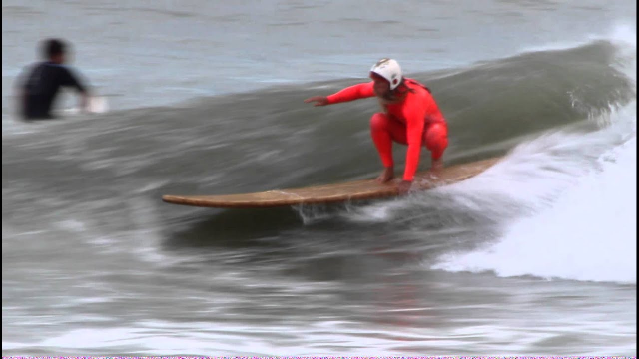 Roy Stuart 'Ghost ' 12 foot wooden long board Clyde street surfing ...