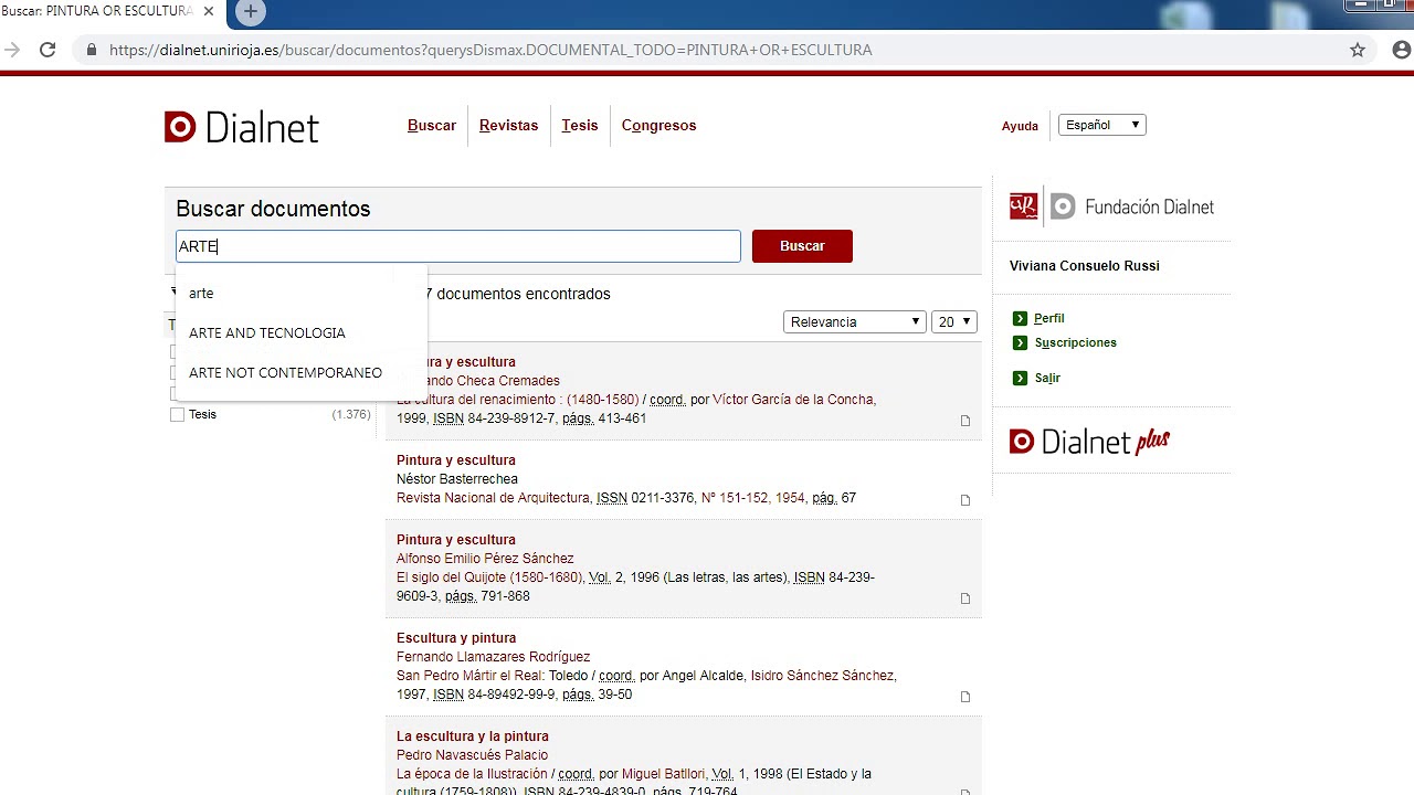 Tutorial de búsqueda de información en la base de datos Dialnet con ...