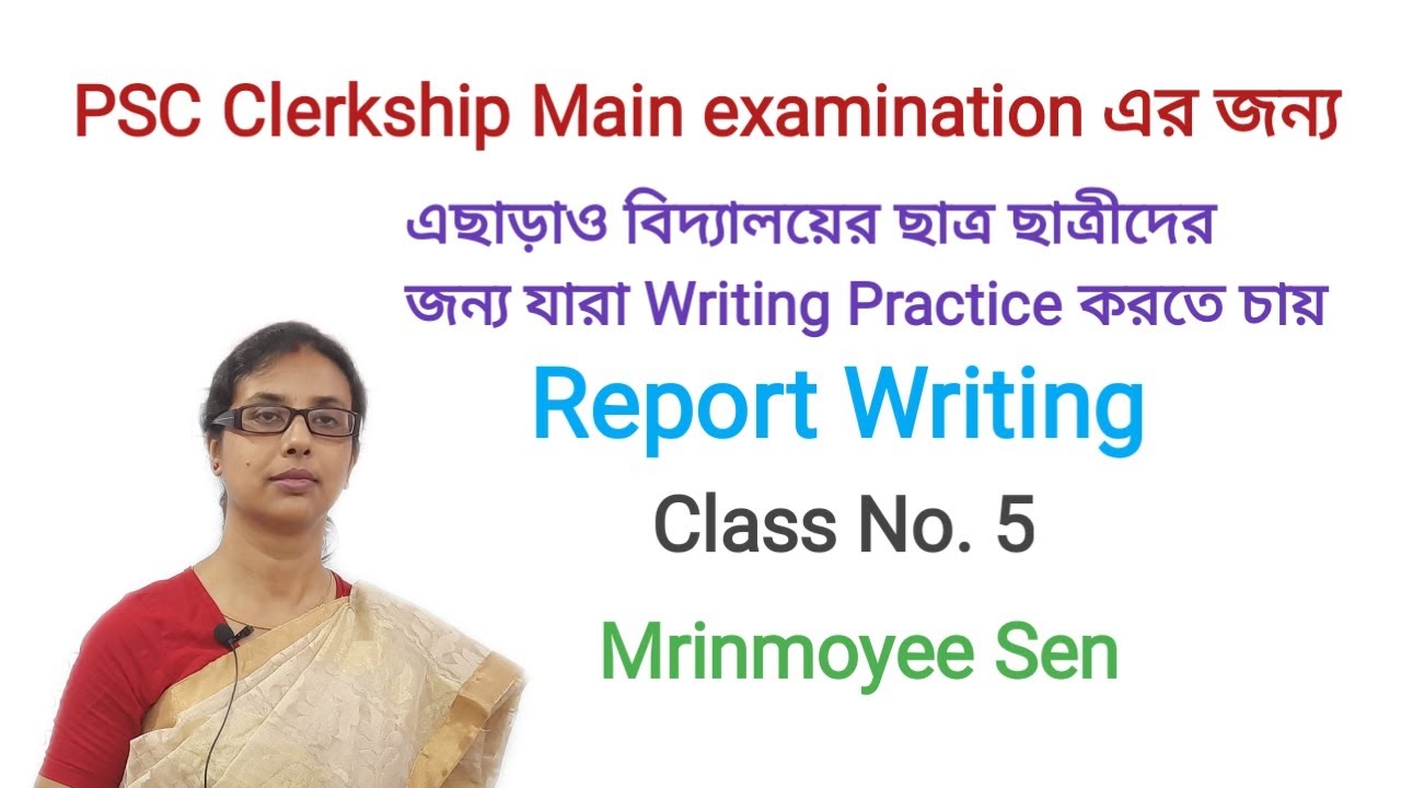 Report Writing, Class No 5 - YouTube