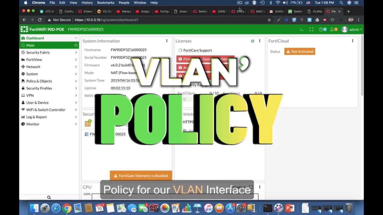 ForGate Create VLAN Policy | Fortigate Firewall - YouTube