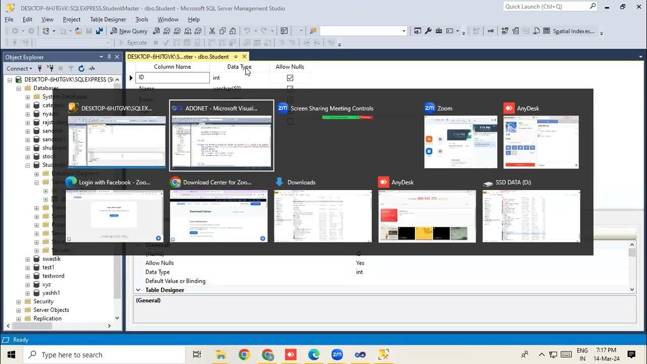 Vb.net Connectivity with SQL Server (ADO.NET) - YouTube