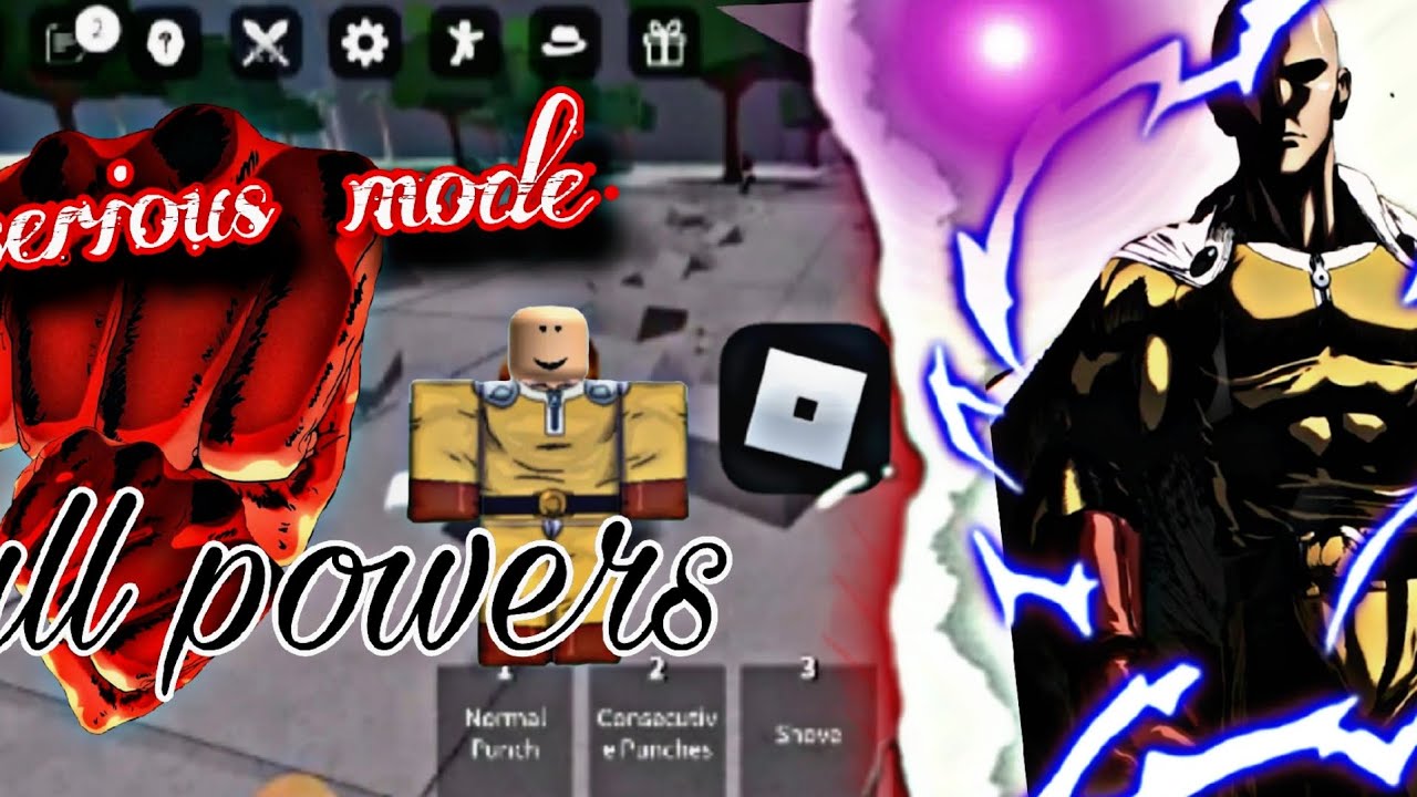 Saitama serious mode all powers explained roblox #roblox # ...