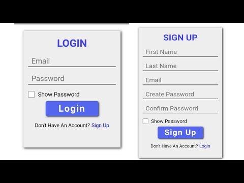 Create Login And Registration Form Using Html Css And Javascript - YouTube