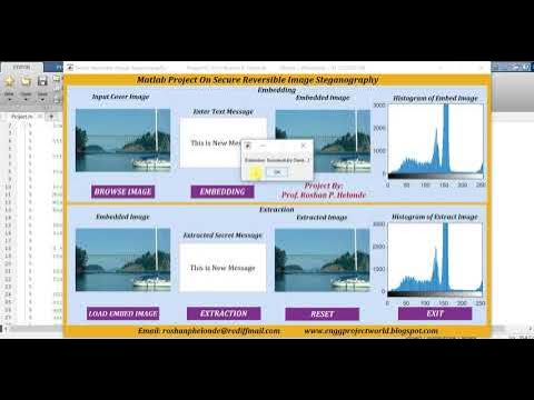 Reversible Data Hiding Using Matlab Code | Reversible Image Steganography - YouTube