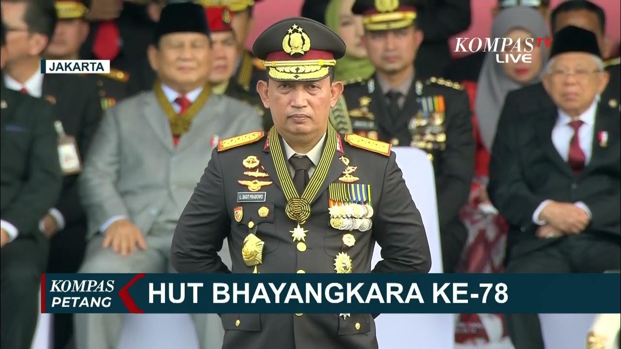 Presiden Jokowi Jadi Inspektur Upacara HUT Bhayangkara ke 78 di Monas - YouTube
