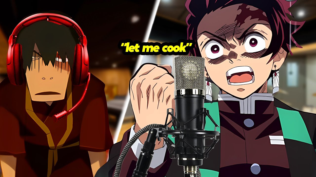 TANJIRO RAPPING IN THE STUDIO?! - YouTube