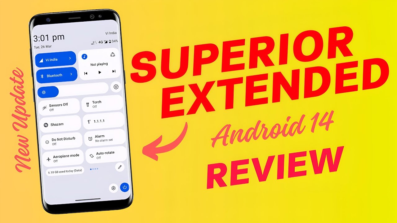 Superior Extended : New Update Review | Oxygen OS QS panel | Android 14 | Custom ROM - YouTube