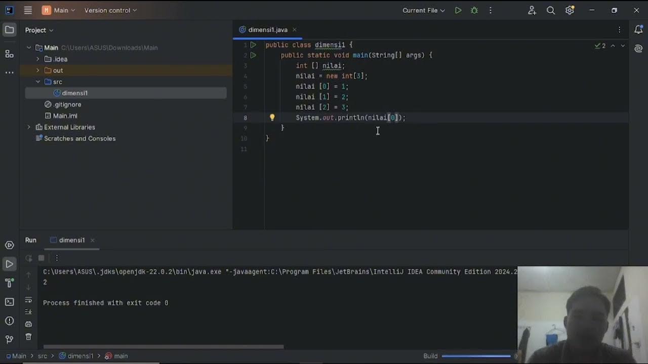 Penjelasan tentang Array 1 dimensi dan 2 dimensi - YouTube