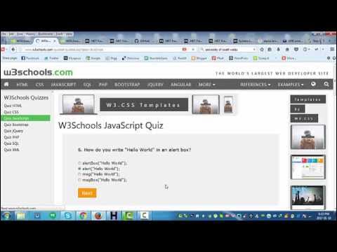 W3Schools JavaScript Quiz Walkthrough - YouTube