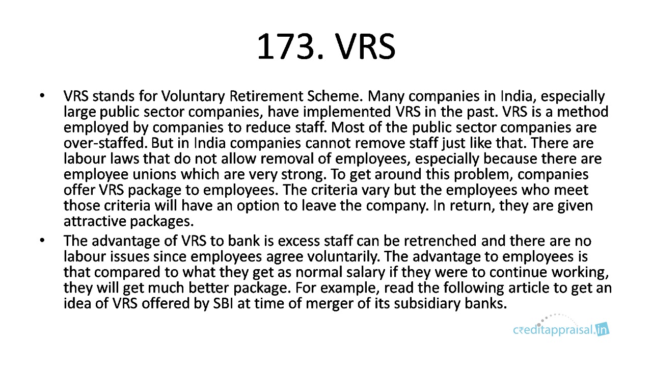 173. VRS (Voluntary Retirement Scheme) - YouTube