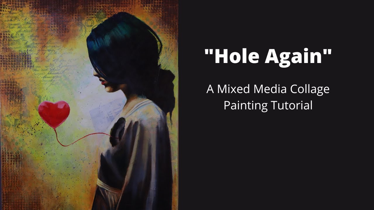 Mixed Media Collage Painting Tutorial - YouTube