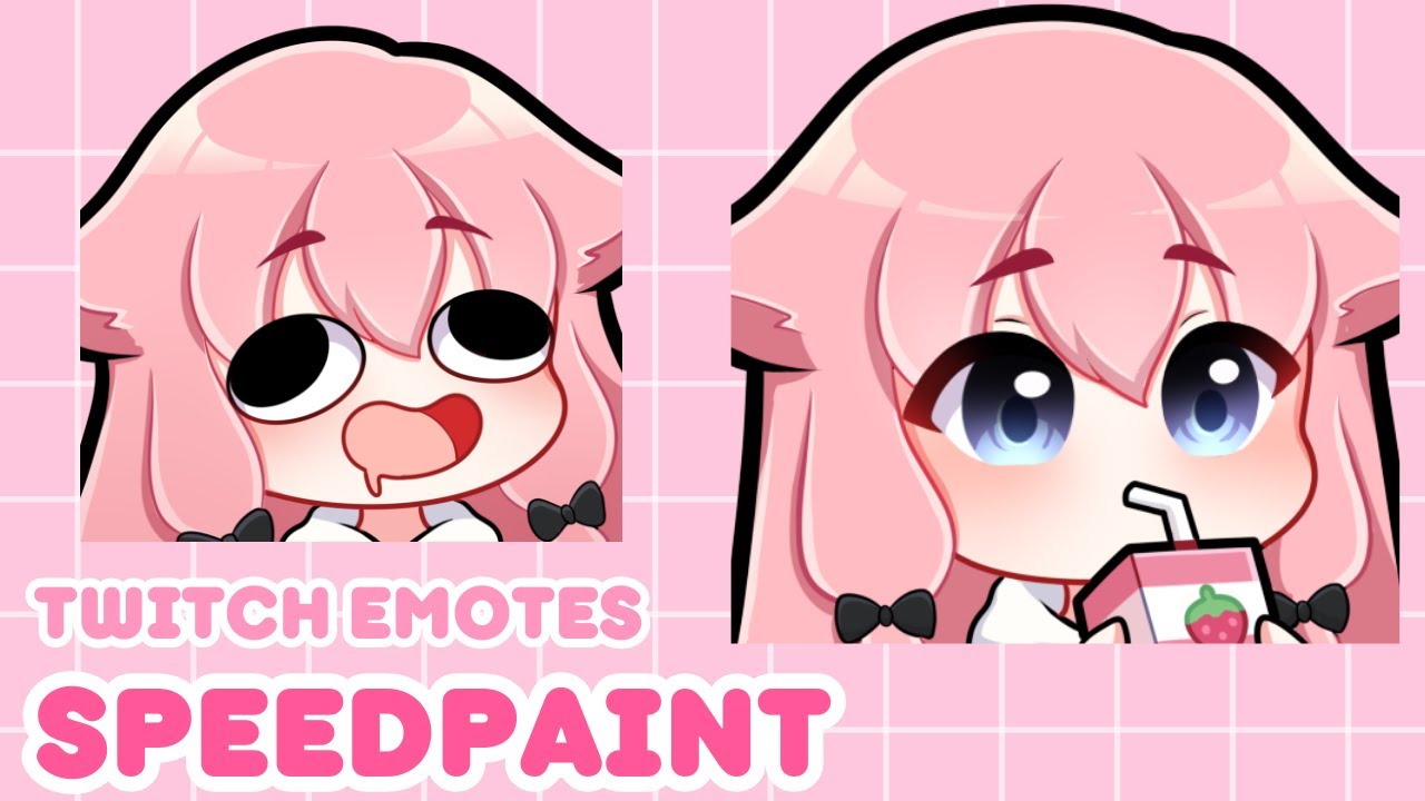 【Speedpaint】 Twitch emotes for Nyaa (Paint tool Sai) #1 - YouTube