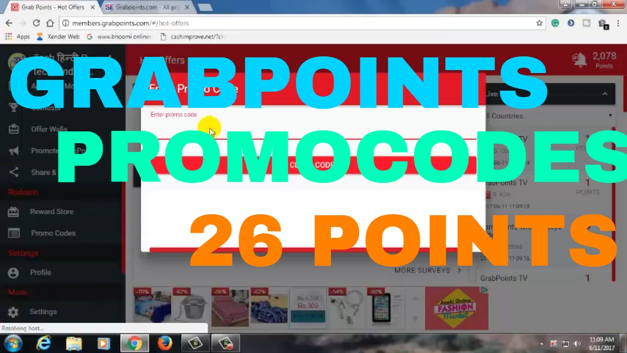 Grabpoints 4 New promocodes - YouTube