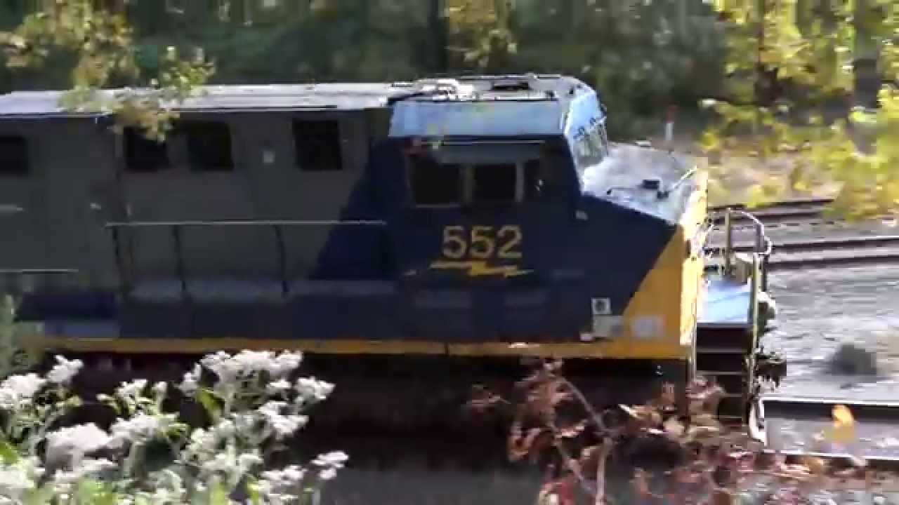 CSX Coal Train Heading Up The Old Main Line - YouTube