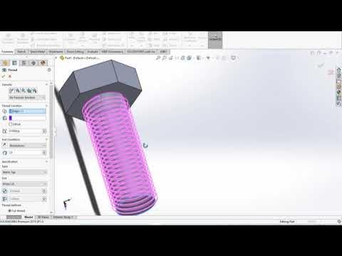 Automation|Solidwork|How to make M10 Hex Bolt|Cad|#youtuber #mackbookair - YouTube