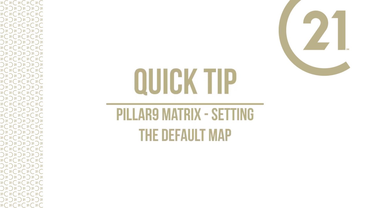 Pillar 9 Matrix Quick Tip- Setting Map Default - YouTube