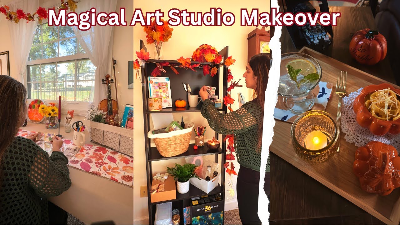 DIY ART ROOM Makeover | Cozy Decor, IKEA Furniture & Aesthetic Studio ...