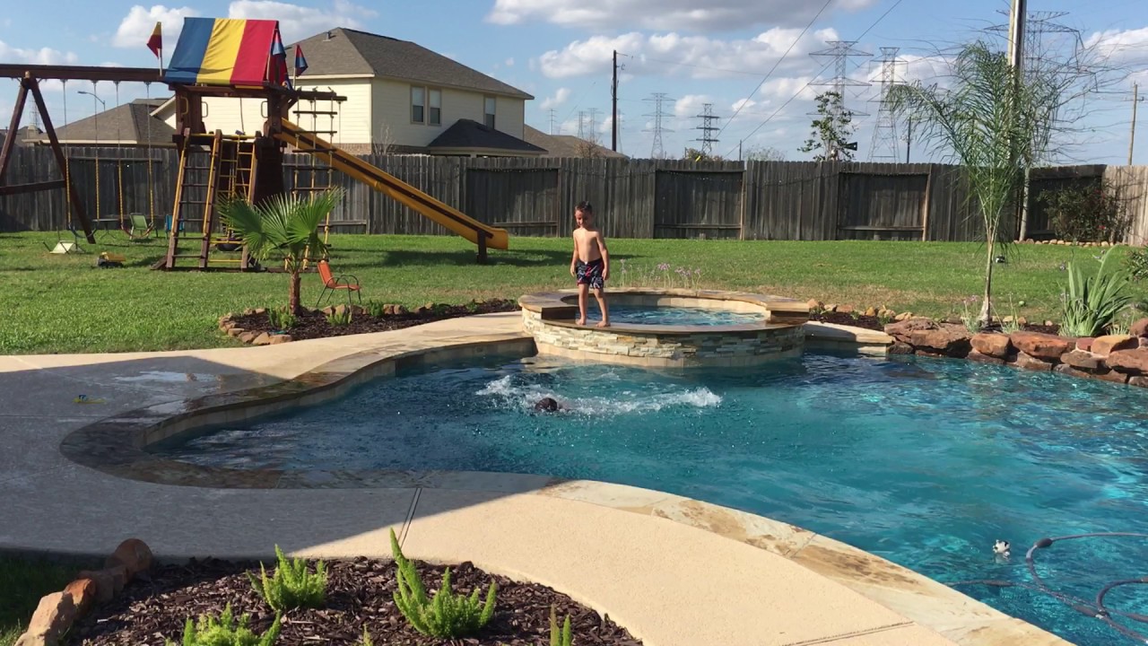 Kids go for a cold swim - YouTube