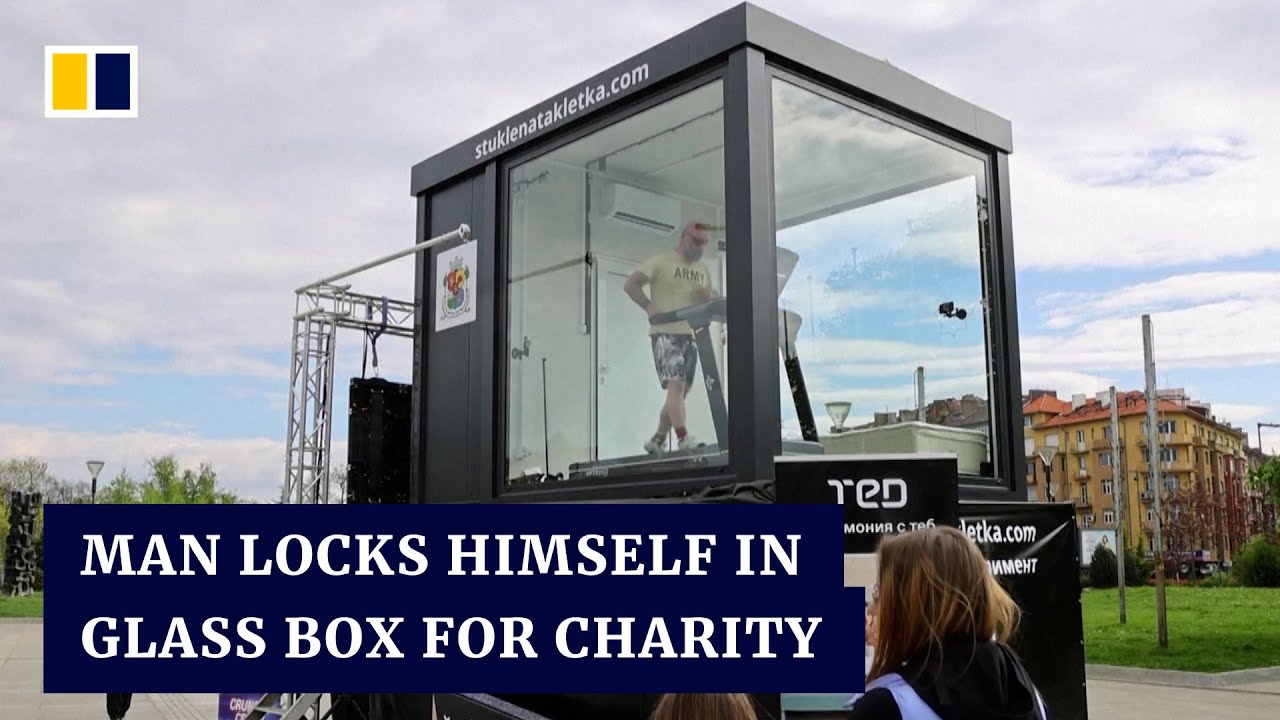Bulgarian extreme athlete locks himself in glass box for 15 days to ...