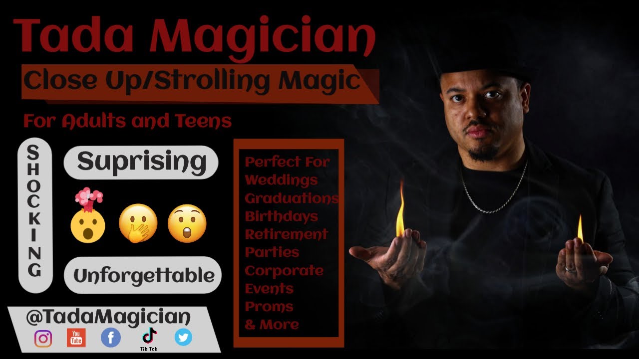 Tada Magician Close Up Strolling Magic - YouTube