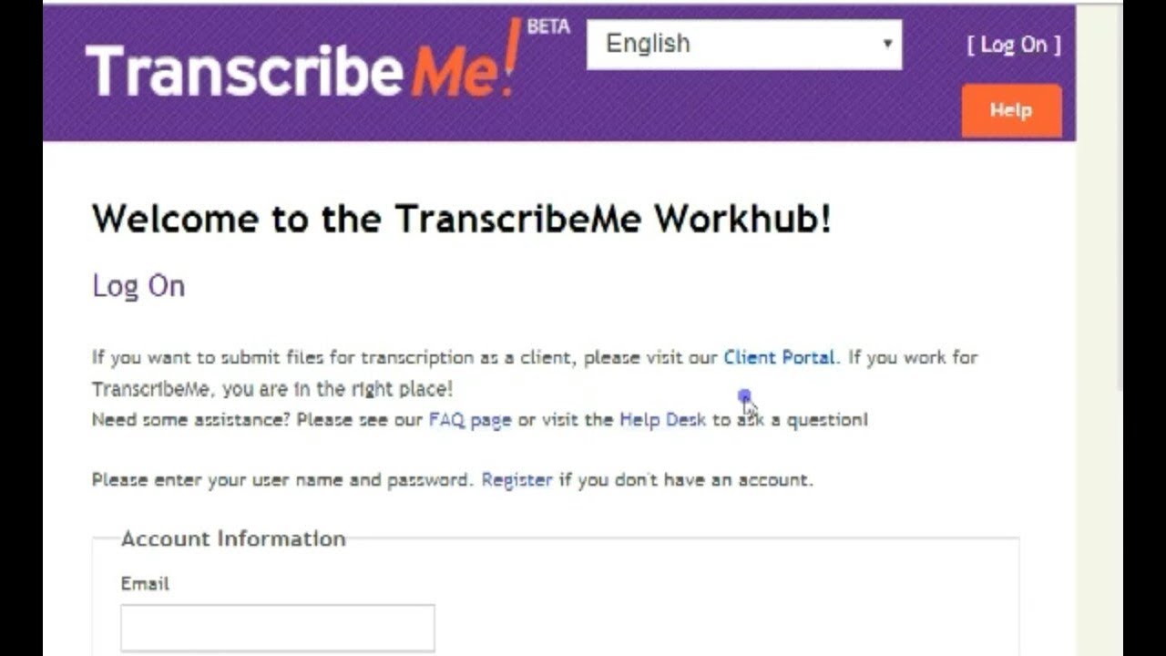 Transcribeme- how to clear audio test part-1 - YouTube