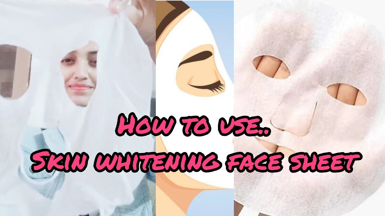 How to Use skin whitening face Sheet mask || Mirabelle whitening facial ...