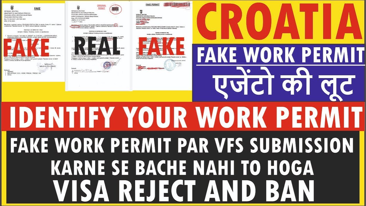Croatia Visa Applicants Alert 🚨 : Identity ur Work Permit is Fake or ...