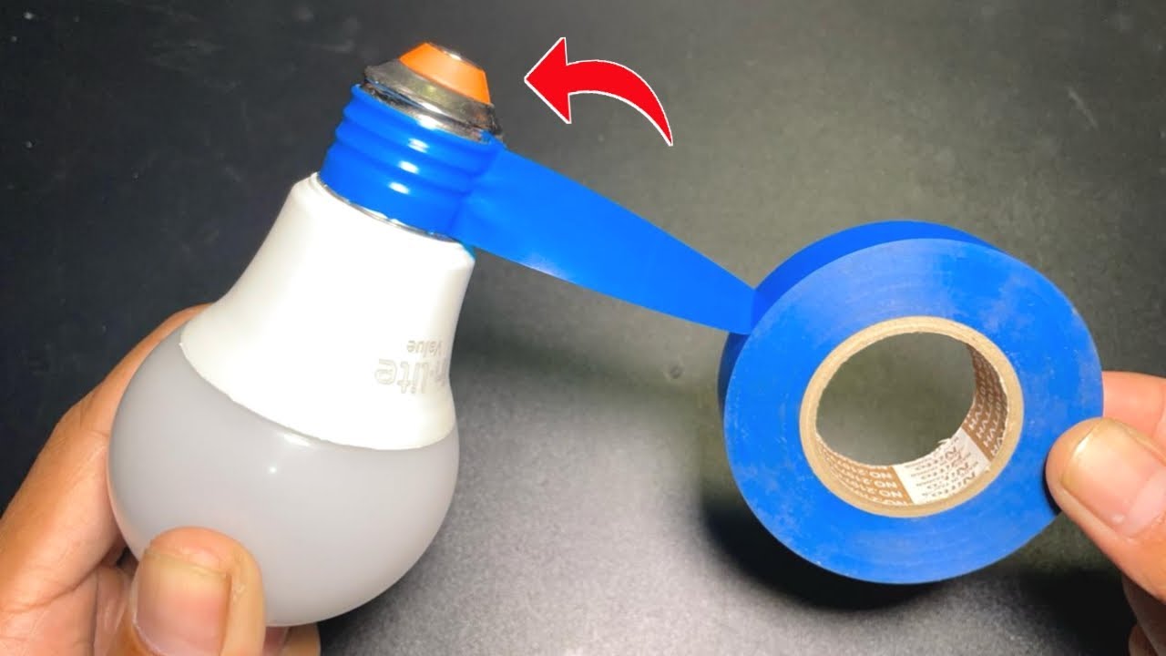 wrap a non-working led bulb with insulating tape and the result amaze ...
