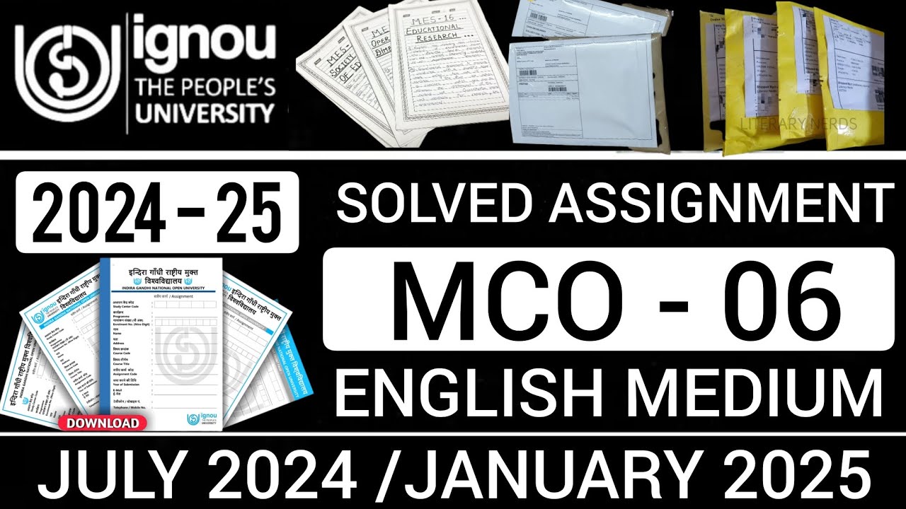 MCO 06 SOLVED ASSIGNMENT 2024-25 IN ENGLISH | MCO 06 SOLVED ASSIGNMENT 2025 | MCO 06 - YouTube